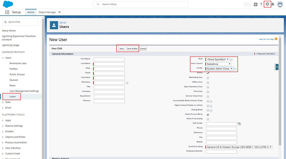 Creating User Accounts