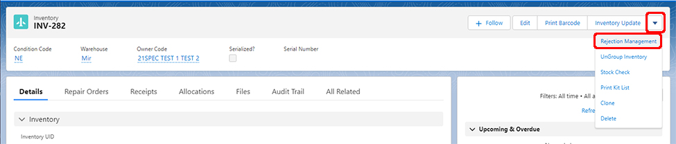 Rejection Management