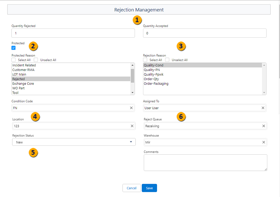 Rejection Management