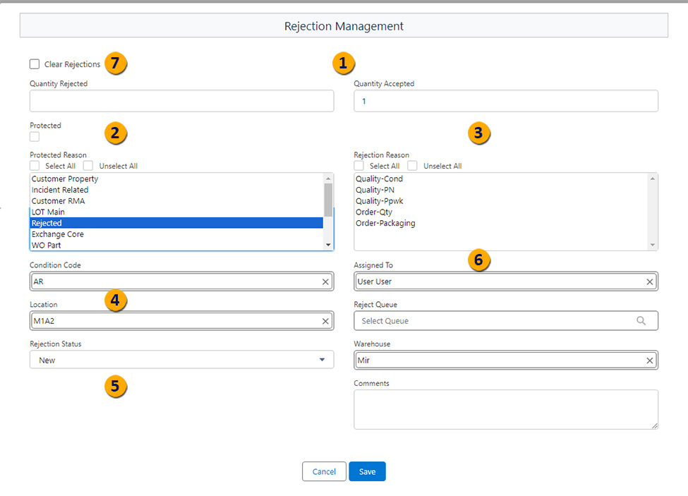 Rejection Management