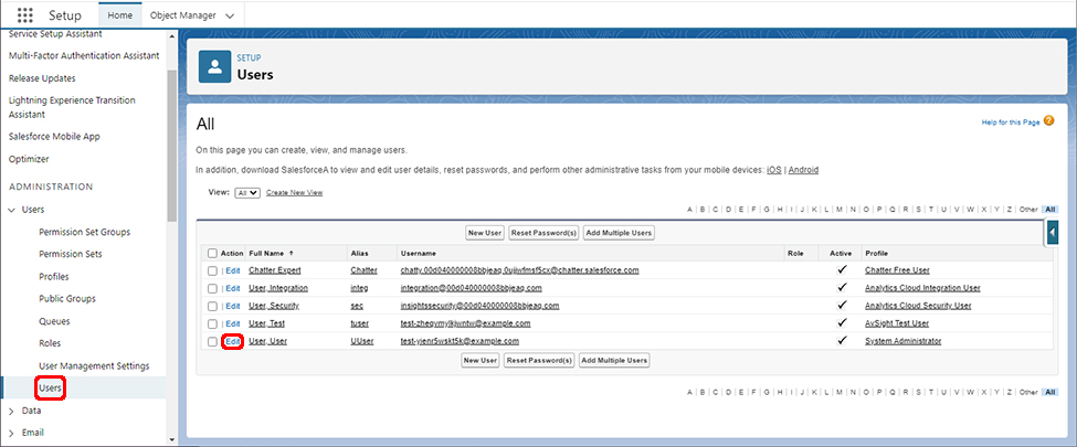 Maintaining User Accounts