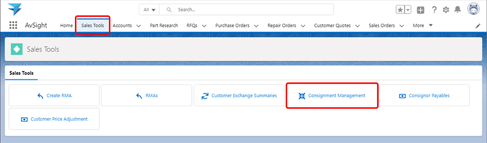 Working with Consignments